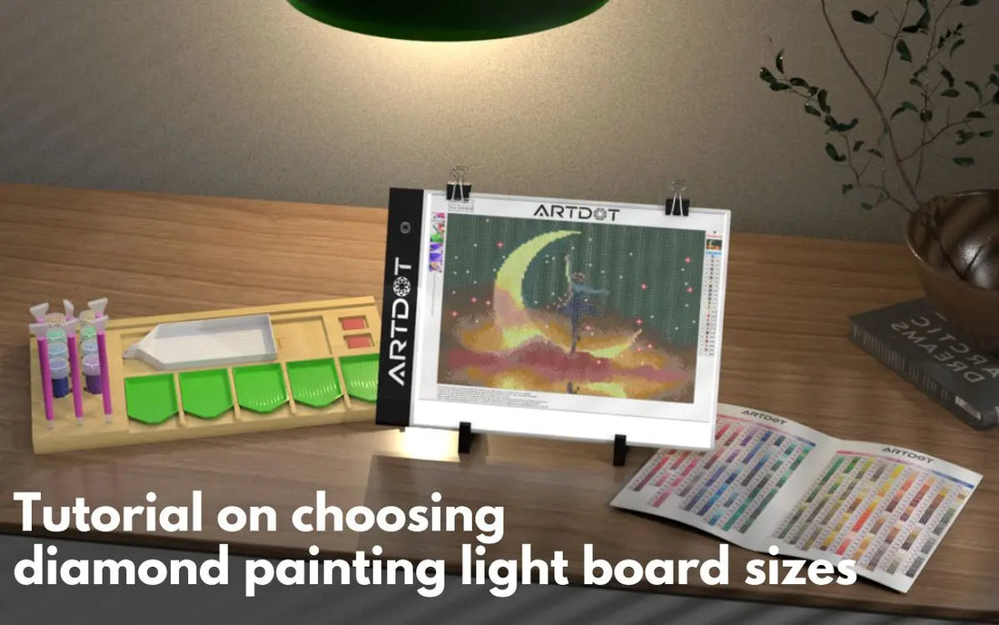 Tutorial on choosing diamond painting light board sizes – ARTDOT