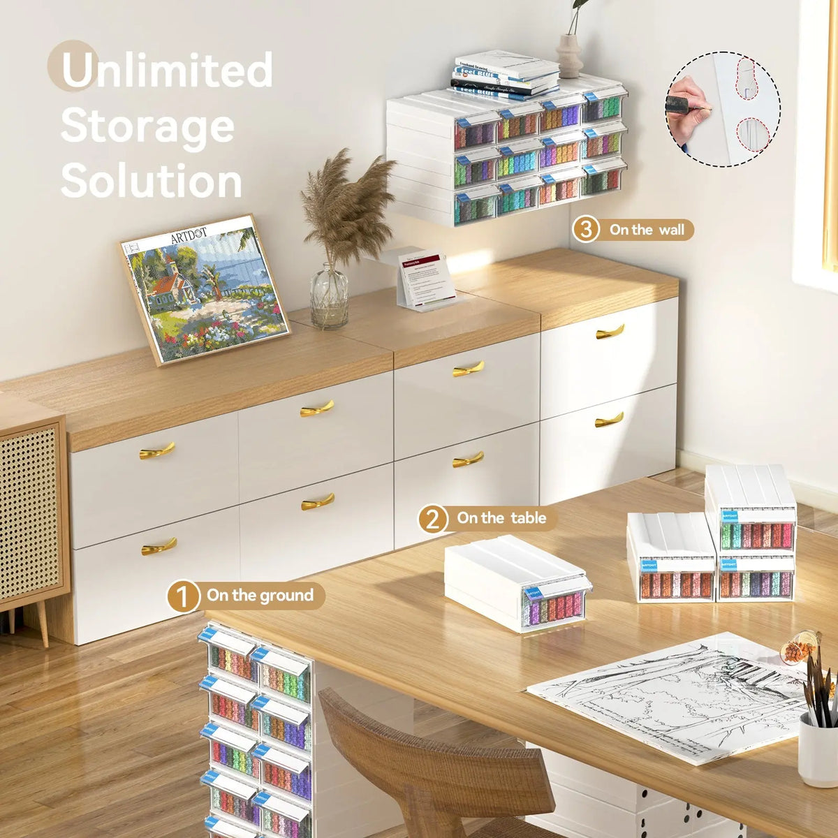 Stackable Diamond Painting Storage for DIY Craft Project | ARTDOT®