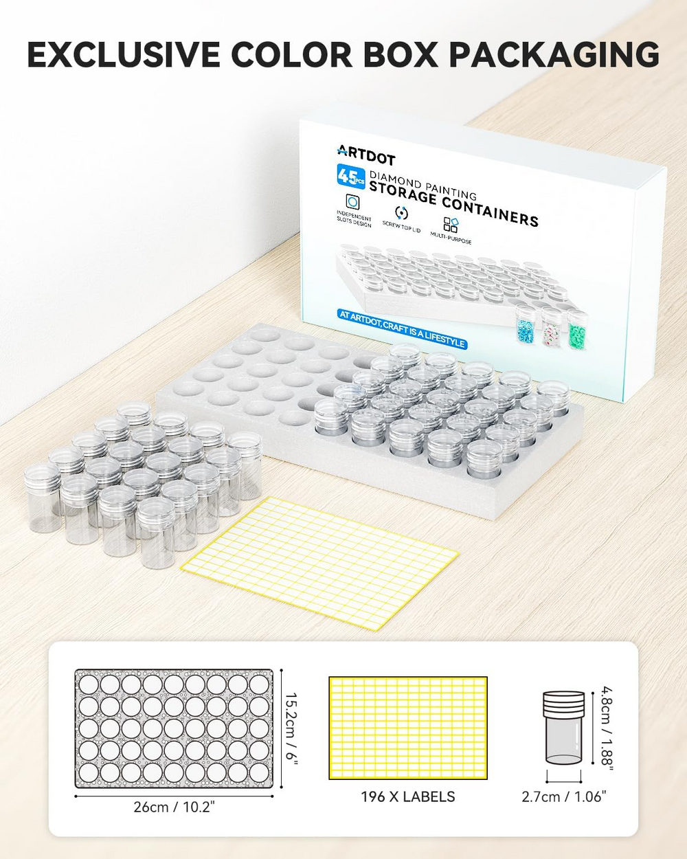 45 Slots Diamond Art Storage Boxes Kits – ARTDOT