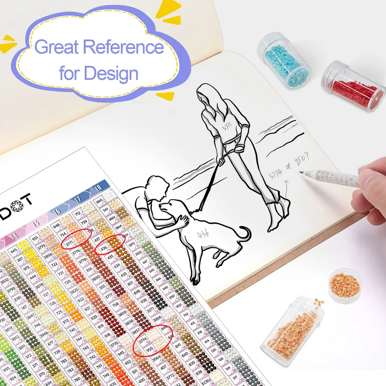 Using a DMC Diamond Painting Color Chart to Match Colors and Codes| ARTDOT®