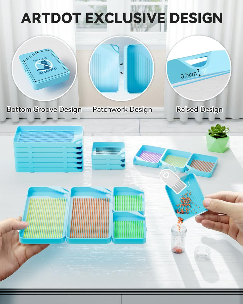 ARTDOT Large Diamond Painting Trays Kits for Craft