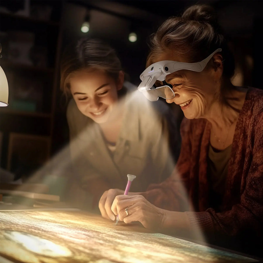 Hands-Free Magnifying Glasses with Light for Hobbyists | ARTDOT®