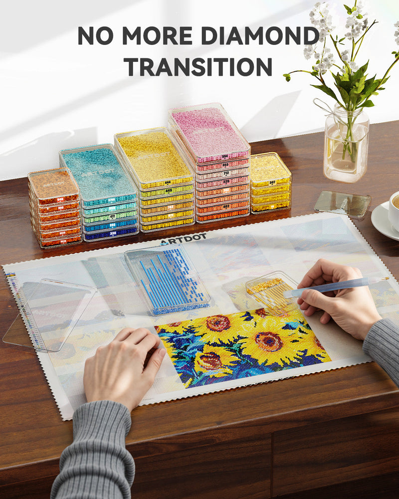 Diamond Painting Storage Tray With Lid, 15 Pcs - Artdot
