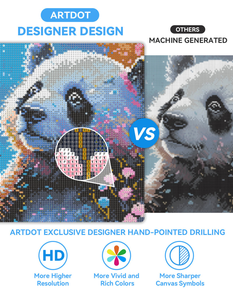 Panda Diamond Painting | From $ 9.9 Beginner Diamond Art
